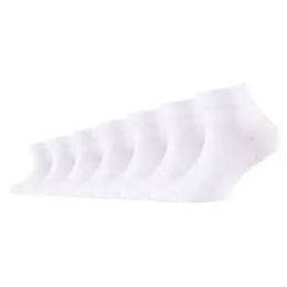 Kurzsocken Camano "7er Pack", M&auml;dchen, Gr. 23-26, wei&szlig;, 75% Baumwolle, 24% Polyamid, 1% Elasthan, uni, Socken