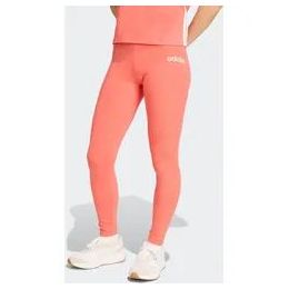 Trainingstights Adidas SPORTSWEAR "ESSENTIALS LINEAR COTTON LEGGINGS", Damen, Gr. L, N-Gr, wei&szlig; (semi turbo, wei&szlig;, normal, gr.), Obermaterial: 90% Baumwolle, 10% Elasthan, Hosen, aus Baumwollmaterial mit Stretchanteil, hoher Bund, ohne Verschluss