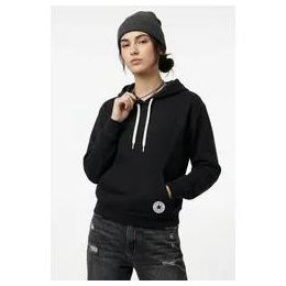 Kapuzensweatshirt Converse "CHUCK PATCH HOODIE", Damen, Gr. S, schwarz, Obermaterial: 80% Baumwolle, 20% Polyester, Sweatshirts, mit Kapuze, f&uuml;r sportliche Aktivit&auml;ten und Freizeit