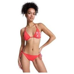 Triangel-Bikini Roxy "Solid Essentials TS Set", Damen, Gr. L, Cup B, hibiscus, Obermaterial: 85% Microfaser, 15% Elasthan;, Bikini-Sets Triangel-Bikini