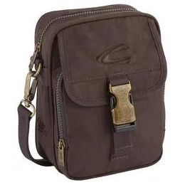 Umh&auml;ngetasche Camel Active "Journey", Damen, Gr. B/H/T: 16cm x 21,5cm x 8cm, braun, Nylon, aufgeraut, bestickt, clean, unifarben, Taschen Umh&auml;ngetasche, Herren Schultertasche, funktional und perfekt f&uuml;r alle Lebenslagen