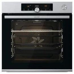 Gorenje Backofen "BPSA 6747", Energieeffizienz: A+ (A+++-D), silber (silberfarben), B:59,5cm H:59,5cm T:56,4cm, Back&ouml;fen, Pyrolyse, 2fach Teleskopauszug, Wassertank f&uuml;r Dampf, AirFry-Funktion