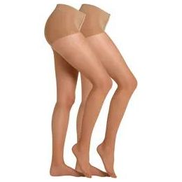 Feinstrumpfhose Camano "2er Pack", Damen, Gr. 40/42, beige (make up), 81% Polyamid, 19% Elasthan, Strumpfhosen Feinstrumpfhose