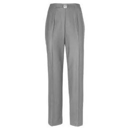 Schlupfhose GOLDNER "Klassische Schurwoll-Schlupfhose MARTHA", Damen, Gr. 54, N-Gr, silber (silbergrau, melange), Obermaterial: 52% Schurwolle WV. 46% Polyester PES. 2% Elasthan EL., normal, Hosen Schlupfhose, Ohne