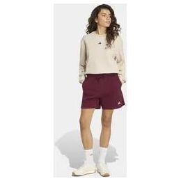 Shorts Adidas SPORTSWEAR "W 3SS FL SHORT", Damen, Gr. M, N-Gr, maroon, normal, gr., Obermaterial: 70% Baumwolle, 30% Polyester, Hosen Shorts