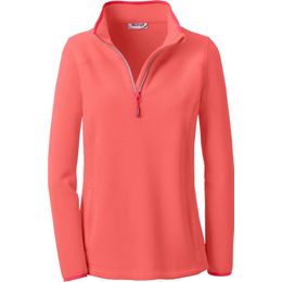 CR&Eacute;ATION L Damen Fleeceshirt mit Stehkragen und Rei&szlig;verschluss koralle Gr&ouml;&szlig;e 36