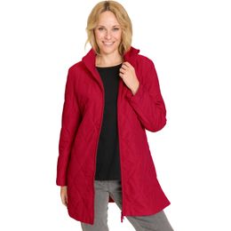 Damen Longjacke mit Rautensteppung rot, Gr&ouml;&szlig;e 46