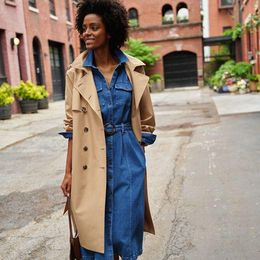 LANDS' END Wasserabweisender Trenchcoat, Damen,  Braun, Polyester, by Lands' End