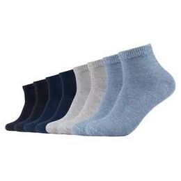 Kurzsocken s.Oliver "8er Pack", Herren, Gr. 43-46, blau (denim meliert), 70% Baumwolle, 27% Polyester, 3% Elasthan, uni, Socken