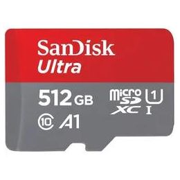 Sandisk Speicherkarte "microSDXC Ultra, Adapter "Mobile", grau, 512 GB, Speicherkarten