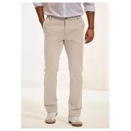H.I.S. Stoffhose H.I.S "Dehnbund-Hose mit seitlichem Gummizug, auch in gro&szlig;en Gr&ouml;&szlig;en", Herren, Gr. 42, L&auml;nge 30, beige, Jersey, Obermaterial: 73% Baumwolle, 17% Polyamid, 10% Elasthan, comfort fit lang, Hosen Stoffhose, Komfortbund - besonders bequem