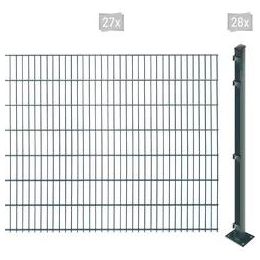 Doppelstabmattenzaun Arvotec "EASY 143 zum Aufschrauben", grau (anthrazit), H:143cm, Kunststoff, Stahl, Zaunelemente, Zaunh&ouml;he 143 cm, Zaunl&auml;nge 2 - 60 m