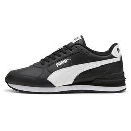Sneaker Puma "ST RUNNER V4 L", Damen, Gr. 43, Puma schwarz, Puma wei&szlig;, Leder, Schuhe Sneaker, mit Retro-Style, mit SOFTFOAM+ Einlegesohle, mit Gummilaufsohle