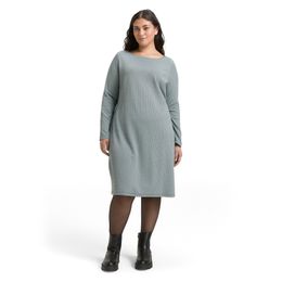 Tom Tailor sheego Gro&szlig;e Gr&ouml;&szlig;en Minikleid, black moss wave structure, Gr&ouml;&szlig;e 54 - Damen