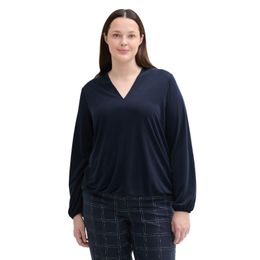 Tom Tailor sheego Gro&szlig;e Gr&ouml;&szlig;en Langarmshirt, sky captain blue, Gr&ouml;&szlig;e 54 - Damen