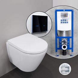 Duravit D-Neo Compact Komplett-SET Wand-WC mit neeos Vorwandelement,, 45880900A1+16746BM#SET,
