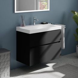 Geberit Xeno&sup2; Waschtisch, evineo ineo5 evo Unterschrank B: 90 cm, 2 Ausz&uuml;ge, mit Griffmulde,, 500531011+BE0978BM,