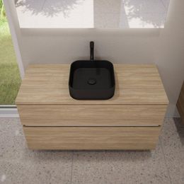 evineo ineo5 evo Unterschrank B: 120 cm mit 2 Ausz&uuml;gen, ineo7 Waschtisch B: 37,5 cm schwarz matt,, BE0959OA+BE0965OA+BE0940BM,