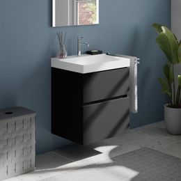 Geberit Xeno&sup2; Waschtisch, evineo ineo5 evo Unterschrank B: 60 cm, 2 Ausz&uuml;ge, mit Griffmulde,, 500530011+BE0975BM,