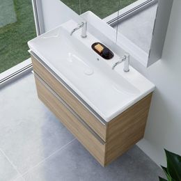 Villeroy & Boch Villeroy & Boch Avento Doppelwaschtisch, evineo ineo4 Unterschrank B: 100 cm, 2 Ausz&uuml;ge, mit Griff,, 4156A401+BE0810OA,
