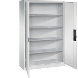 C+P Werkstatt-Schwerlastschrank, Breite 1200 mm, Tiefe 400 mm, T&uuml;r lichtgrau
