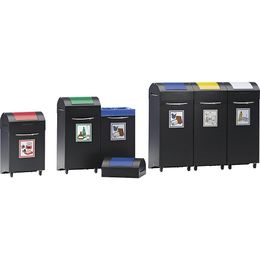 Wertstoffsammler, flammverl&ouml;schend, BxT 380 x 320 mm, Volumen 60 l, Einwurf lichtgrau kaiserkraft