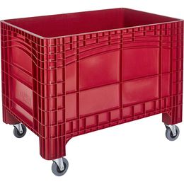 Gro&szlig;beh&auml;lter, Inhalt 535 l, 4 Lenkrollen, rot kaiserkraft