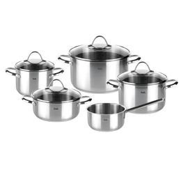 Fissler Kochtopfset Paris, Silber, Metall, 5-teilig, 16 cm,20.24 cm,16 cm, rund, backofengeeignet, rostfrei, Kochen, T&ouml;pfe, Topfsets