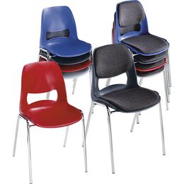 Schalenstuhl aus Polypropylen, ohne Polster, grau, VE 2 Stk kaiserkraft