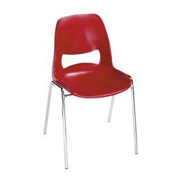 Schalenstuhl aus Polypropylen, ohne Polster, rot, VE 2 Stk kaiserkraft