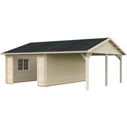 Garage Palmako "Roger, ohne Tor", natur, H:316cm, Massivholz, Garagen, BxTxH: 706x619x316 cm