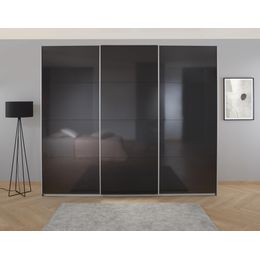 Schwebet&uuml;renschrank Rauch "Kleiderschrank Schrank Garderobe KOLUNA mit Hochglanz-Front", graumetallic, hochglanz effektgrau, B:271cm H:210cm T:62cm, Holzwerkstoff, Schr&auml;nke, Schwebet&uuml;renschrank, Breiten 203/271/315/360 cm H&ouml;hen 210/229 cm MADE IN GERMANY