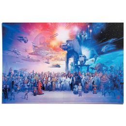 Poster Reinders "Star Wars - legacy characters", blau (farbe bild(er): blau), B:91,5cm H:61cm T:0,1cm, Bilder, Poster, Kinderzimmer - Blau - 150 gr. Papier - 91,5x61 cm