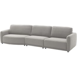 Sch&ouml;ner Wohnen Kollektion 3-Sitzer "Wonder, Modernes Design mit sanfter Rundung", grau, B:349cm H:86cm T:125cm, 99% Polyester, 1% Polyacryl, SCH&Ouml;NER WOHNEN-KOLLEKTION, Sofas, Organische Form, Kammerkissen-Komfort & XXL-Ma&szlig;e