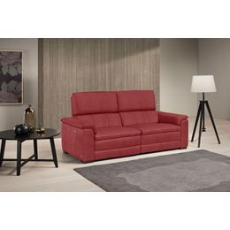 2,5-Sitzer Egoitaliano "Capucine Breite 200cm, hoher Sitzkomfort", rot (marsala), B:200cm H:99cm T:97cm, Sofas, wahlweise mit elektrisch oder manuell verstellbarer Relaxfunktion