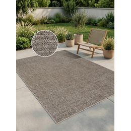 Teppich OTTO HOME "Lennor, In- und Outdoor geeignet, Balkon, Camping", grau meliert, B:200cm H:8mm L:200cm, Kunstfaser, Teppiche, Teppich, Wetterfest & UV-best&auml;ndig, meliert, Esszimmer, Wohnzimmer