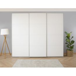 Schwebet&uuml;renschrank Rauch "Kleiderschrank Schrank Garderobe KOLUNA mit Dekor-Front", alpinwei&szlig;, B:271cm H:210cm T:62cm, Holzwerkstoff, Schr&auml;nke, Schwebet&uuml;renschrank, Breiten 203/271/315/360 cm H&ouml;hen 210/229 cm MADE IN GERMANY