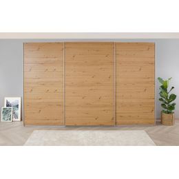 Schwebet&uuml;renschrank Rauch "Kleiderschrank Schrank Garderobe KOLUNA mit Dekor-Front", eiche artisan, B:360cm H:210cm T:62cm, Holzwerkstoff, Schr&auml;nke, Schwebet&uuml;renschrank, Breiten 203/271/315/360 cm H&ouml;hen 210/229 cm MADE IN GERMANY