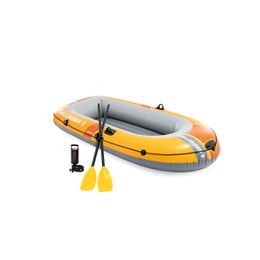 Schlauchboot Intex "Challenger 2 Zwei Personen Boot-Set", orange, KleinbooteB:114cm H:41cm L:236cm, Kunststoff, B:114cm H:41cm L:236cm
