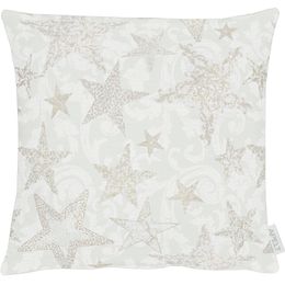 Dekokissen Apelt "4711" Gr. 1, beige (goldfarben, natur, gemustert), B:40cm H:1cm L:40cm, Obermaterial: 65% Polyester, 30% Viskose, 5% Polyacryl, Dekokissen_Sitzkissen_Kissenh&uuml;llen, 4711 40X40