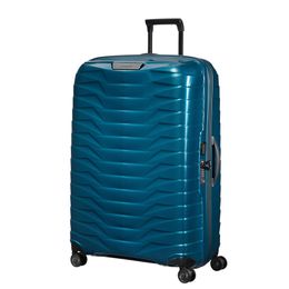 Hartschalen-Trolley Samsonite "PROXIS, verschiedene Gr&ouml;&szlig;en und Farben", Gr. B/H/T: 57cm x 81cm x 32cm 125 l, petrol blau, Polypropylen, unifarben, festlich, Koffer, arretierbares und versenkbares Druckknopf-Trolleysystem