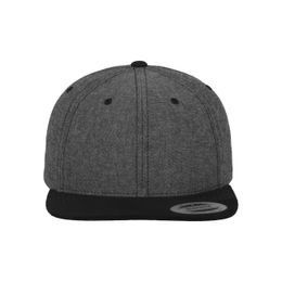 Flex Cap Flexfit "Flexfit Unisex Chambray-Suede Snapback", Gr. onesize, schwarz, schwarz, 100% Baumwolle, Caps