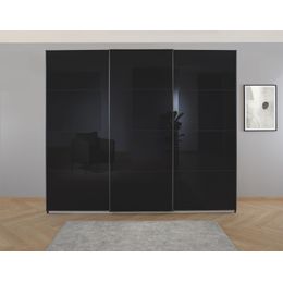 Schwebet&uuml;renschrank Rauch "Kleiderschrank Schrank Garderobe KOLUNA mit hochwertiger Glasfront", graumetallic, glas basalt, B:271cm H:229cm T:62cm, Holzwerkstoff, Schr&auml;nke, Schwebet&uuml;renschrank, Breiten 203/271/315/360 cm H&ouml;hen 210/229 cm MADE IN GERMANY