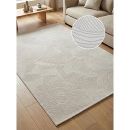 Teppich Calvin Klein home "Essential, Designerteppich", creme, B:100cm H:7mm L:200cm, Kunstfaser, Teppiche, Teppich, modern, elegantes Muster, Wohnzimmer, Schlafzimmer, Esszimmer