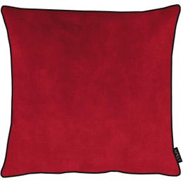Dekokissen Apelt "Ruby" Gr. 1, rot (rot, unifarben), B:46cm H:1cm L:46cm, Polyester, Dekokissen_Sitzkissen_Kissenh&uuml;llen, Kissenh&uuml;lle ohne F&uuml;llung, 1 St&uuml;ck