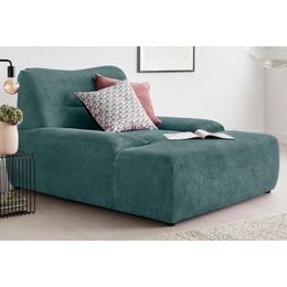 Loveseat DOMO collection "Cesena Designsessel zum Kuscheln, komfortabel Relaxen, Breite 122cm", blau (petrol), B:122cm H:81cm T:151cm, Sessel, bequem und stylish, frei im Raum stellbar