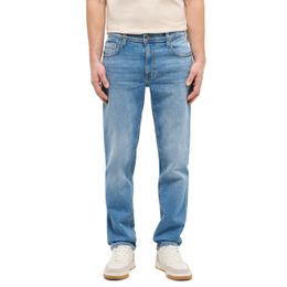 Straight-Jeans Mustang "Herren Style Washington Straight", Herren, Gr. 30, L&auml;nge 32, 403 mittelblau, Denim/Jeans, 99% Baumwolle, 1% Elasthan, unifarben, straight fit, Jeans Straight-Jeans