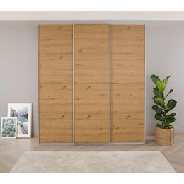 Schwebet&uuml;renschrank Rauch "Kleiderschrank Schrank Garderobe KOLUNA mit Dekor-Front", eiche artisan, B:203cm H:210cm T:62cm, Holzwerkstoff, Schr&auml;nke, Schwebet&uuml;renschrank, Breiten 203/271/315/360 cm H&ouml;hen 210/229 cm MADE IN GERMANY