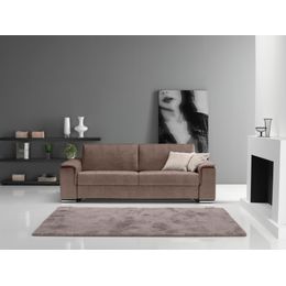 2,5-Sitzer Egoitaliano "Cecilia, modern & elegant, erstklassiger Sitzkomfort, Breite 234cm", braun (mud), B:234cm H:85cm T:102cm, Luxus-Micofaser Lederoptik (100% Polyester) ist ein neues technisches Gewebe mit einem visuellen und taktilen Aspekt, der dem Nubuk sehr nahe kommt, mit innovativen Eigenschaften. Seine au&szlig;erordentliche Weichheit kommt von einem exklusiven Produktionsprozess, der Unrein