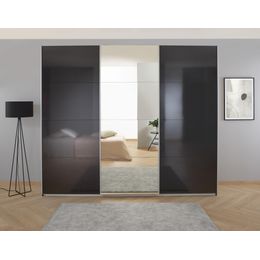 Schwebet&uuml;renschrank Rauch "Kleiderschrank Schrank Garderobe KOLUNA Hochglanz-Front und Spiegel", graumetallic, hochglanz effektgrau, B:271cm H:229cm T:62cm, Holzwerkstoff, Schr&auml;nke, Schwebet&uuml;renschrank, Breiten 203/271/315/360 cm H&ouml;hen 210/229 cm MADE IN GERMANY